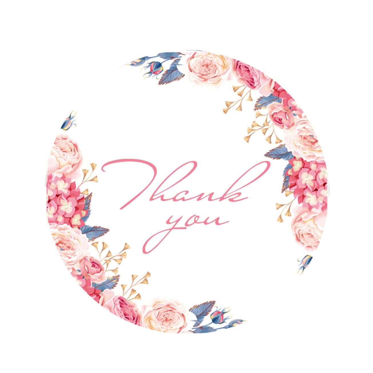 Uniko 1.5 Inch Thank You Stickers Roll Labels 500Pcs Thank You For Supporting My Small Business Sticker Greeting Cards Christmas Gifts, Wedding, Party,Flower Bouquets, Gift Wraps, Tags, Packaging