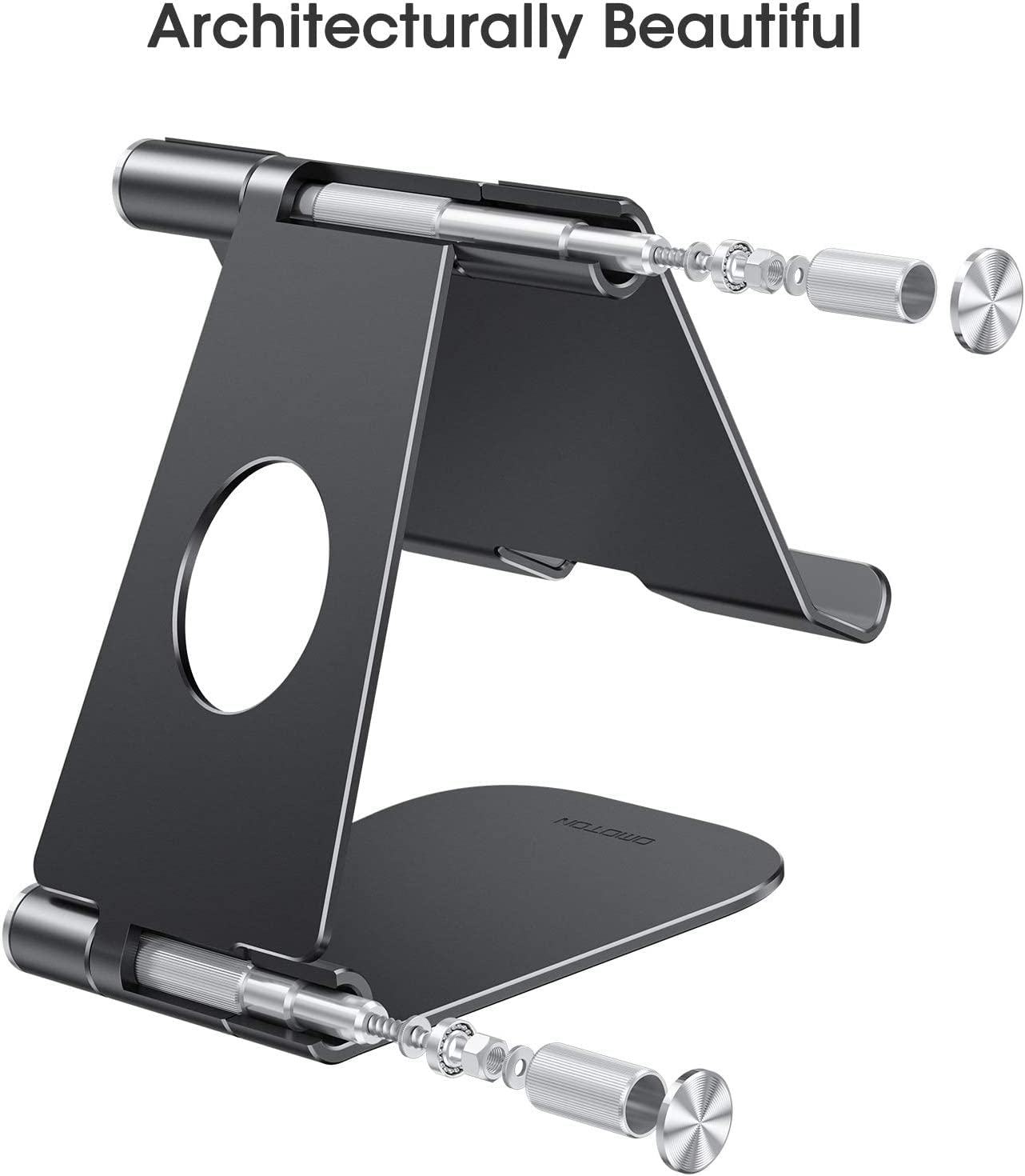 OMOTON Fully Foldable Tablet Stand, Black