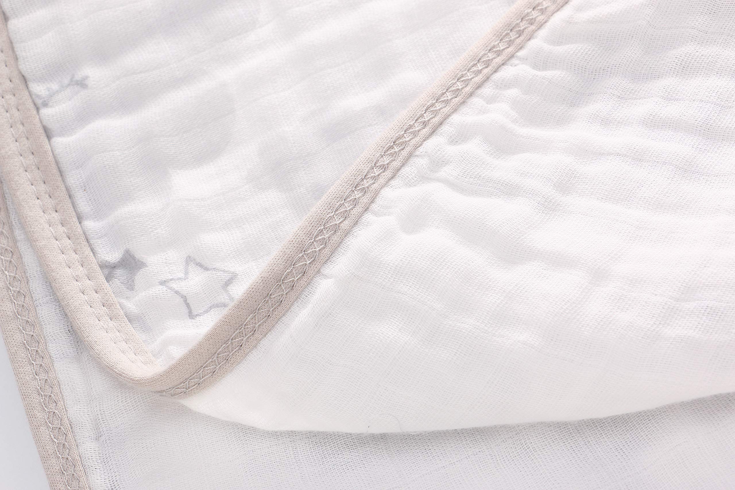 Miracle Baby Muslin Swaddle Blankets Large Cotton Receiving Blanket Nursing Cover 55''x 39''(2 Layers,Cloud)