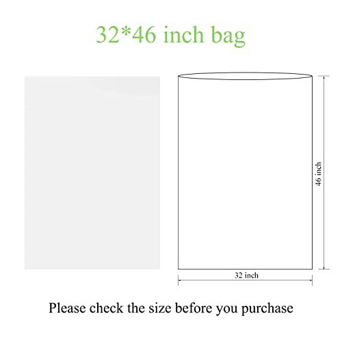 Holvyt Large Clear Basket Bags, 10 Pack 32"x 46" Cellophane Wrap Plastic Package for Baskets and Gifts