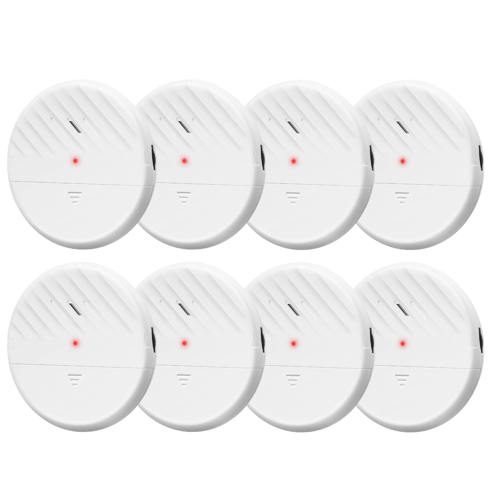 WSDCAM Window Alarm Sensors 125dB Ultra-Slim Wireless Glass Break Detector Vibration Alarm for Home Window and Door Security Glass Break Sensor Alarm - 8 Pack