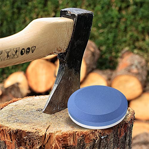 Axe Sharpening Stone Knife Whetstones Hatchet Whetstone Dual Grit Hatchet Sharpener for Kitchen Camping Garden Tools Blue