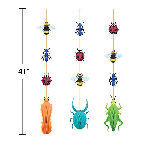 Creative Converting 3D Honeycomb Bugs Party Hanging Decor - 3pcs