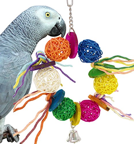 Bonka Bird Toys 1021 Circle Chew Bird Toy Parrot cage Toys Cages Foraging Shred Cockatiel Conure