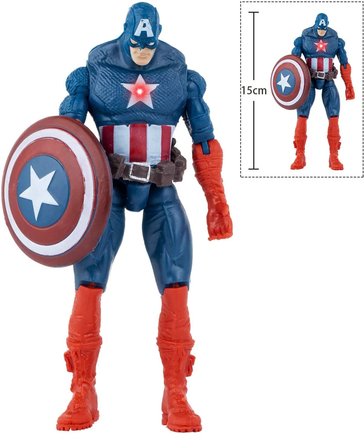 6 PCS Super Hero Adventures Figures Includes Batman, Hulk, Spiderman, Thor, Ironman & Captain America Model Hero Cake Topper Superhero Avengers Collectible Party Supplier