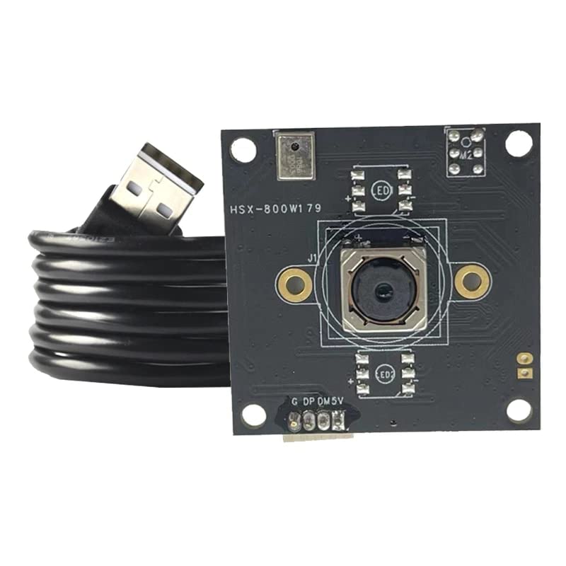 4K 8MP IMX179 Autofocus USB Camera Module Mini UVC USB2.0 Video Webcam with Microphone, Cable for Computer, Laptop, Raspberry Pi, Jetson Nano