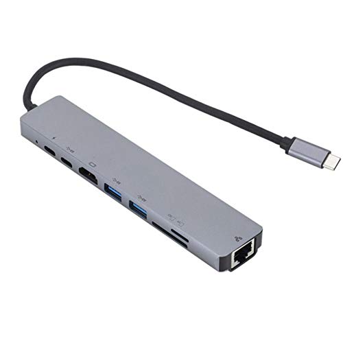USB-C Interface Specification HDMI Hub Built-in Conversion Chip USB-C Adapter,for iPad Pro/MacBook/Type C Devices RJ45 Ethernet Mini SDTF OTG Adapter