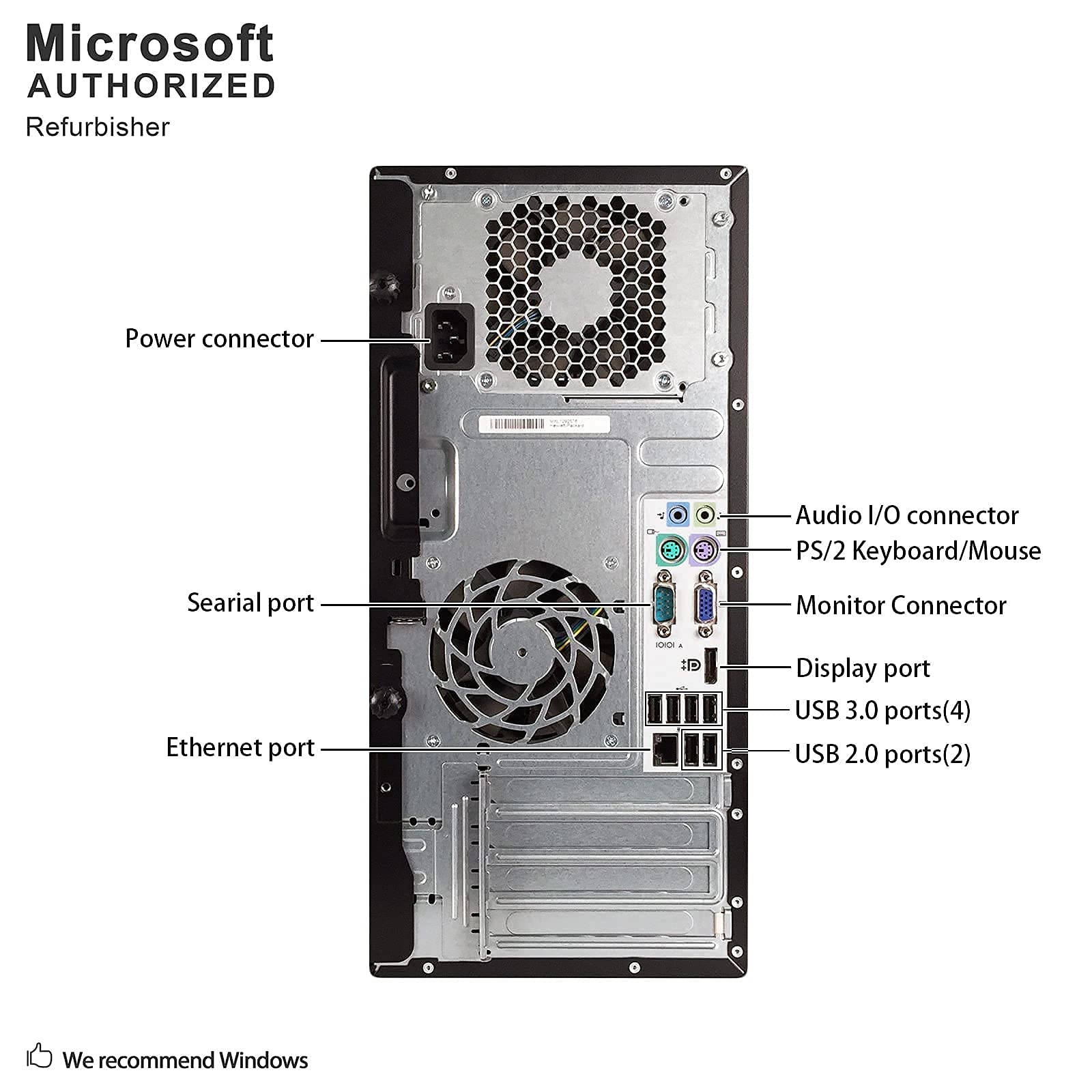 HP Compaq Elite 8300 MT PC,Intel Core I5 3570 up to 3.8GHz,12G DDR3,120G SSD + 500G,VGA,DP,USB 3.0,WiFi,DVDRW,BT 4.0,Win10 64 Bit-Multi-Language(CI5)(Certified Refurbished)