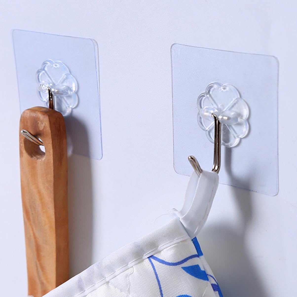 ABOOFAN 20 Pcs Nail- Hook Ceiling Hook White Round Stool House Shaped Floating Shelves Invisible Hook Clear Adhesive Hooks Metal Camera Sticker Fix It Toddler Toy Wall Hook Water Proof