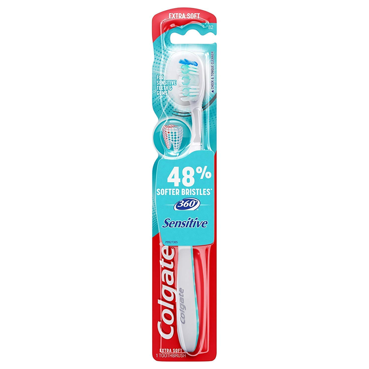 Colgate 360 Enamel Health Sensitive, #82 Extra Soft Toothbrush, Pack of 6.