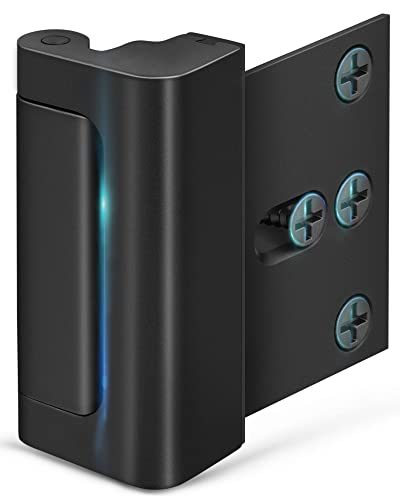 Home Security Door Reinforcement Lock - Child Proof High Security Door Lock Front Door Locks for Kids Safety Withstand 800 lbs Top Door Latch Lock Flip Door Guardian for Inward Swinging Inside Door