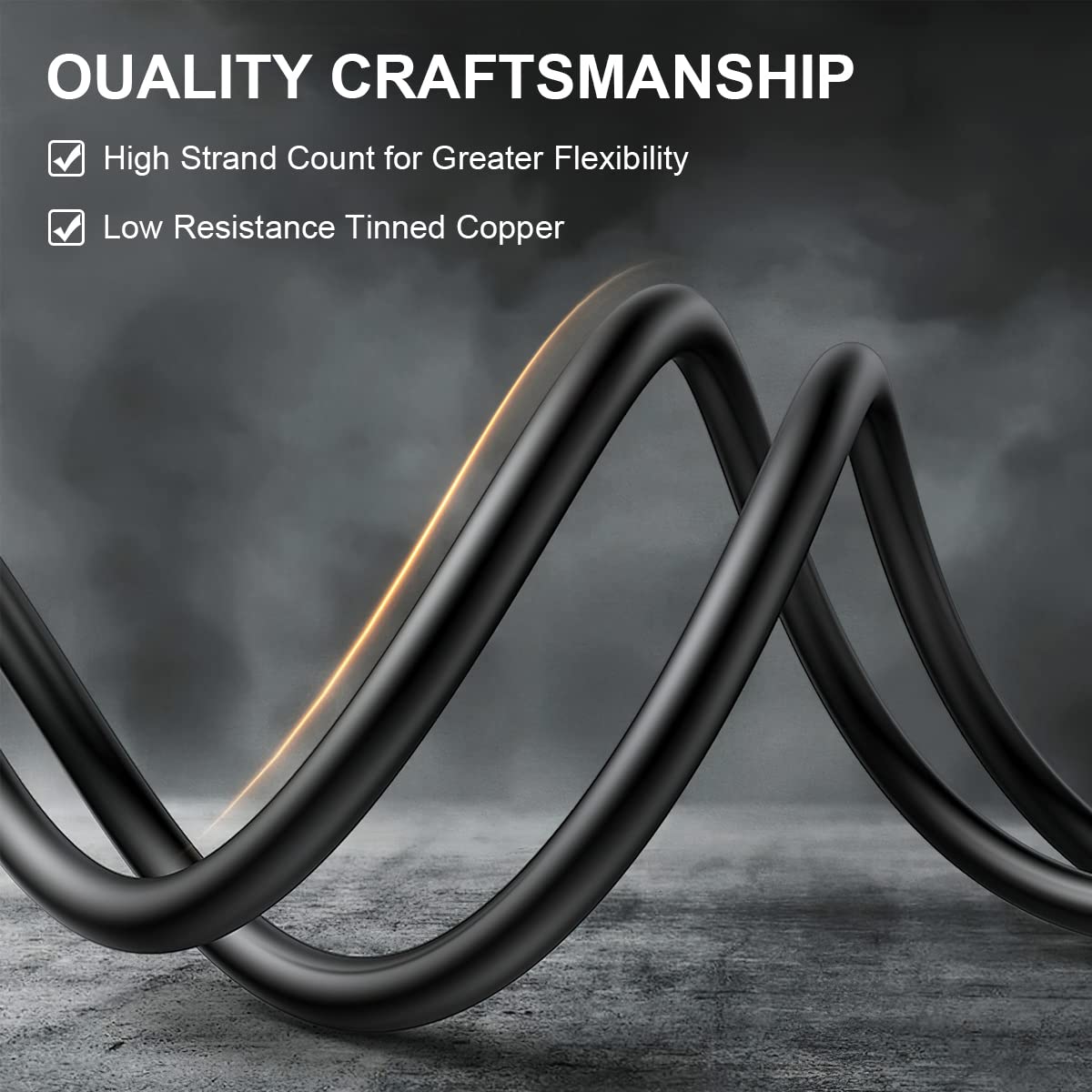 22 Gauge 2 Conductor Electrical Wire, 65.6ft 2pin Conductor Solid Core Wire, 22 AWG Insulated Stranded Hookup Wire, Flexible Extension Electrical Cord for LED Strip, Auto, 12/24 Volt Lighting