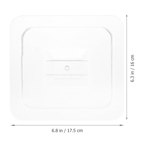 ABOOFAN Polycarbonate Hotel Pan Lids with Handle, 4pcs 1/6 Size Clear Acrylic Food Pan Lid Steam Table Pan Cover Food Storage Containers Covers for Restaurant Hotel