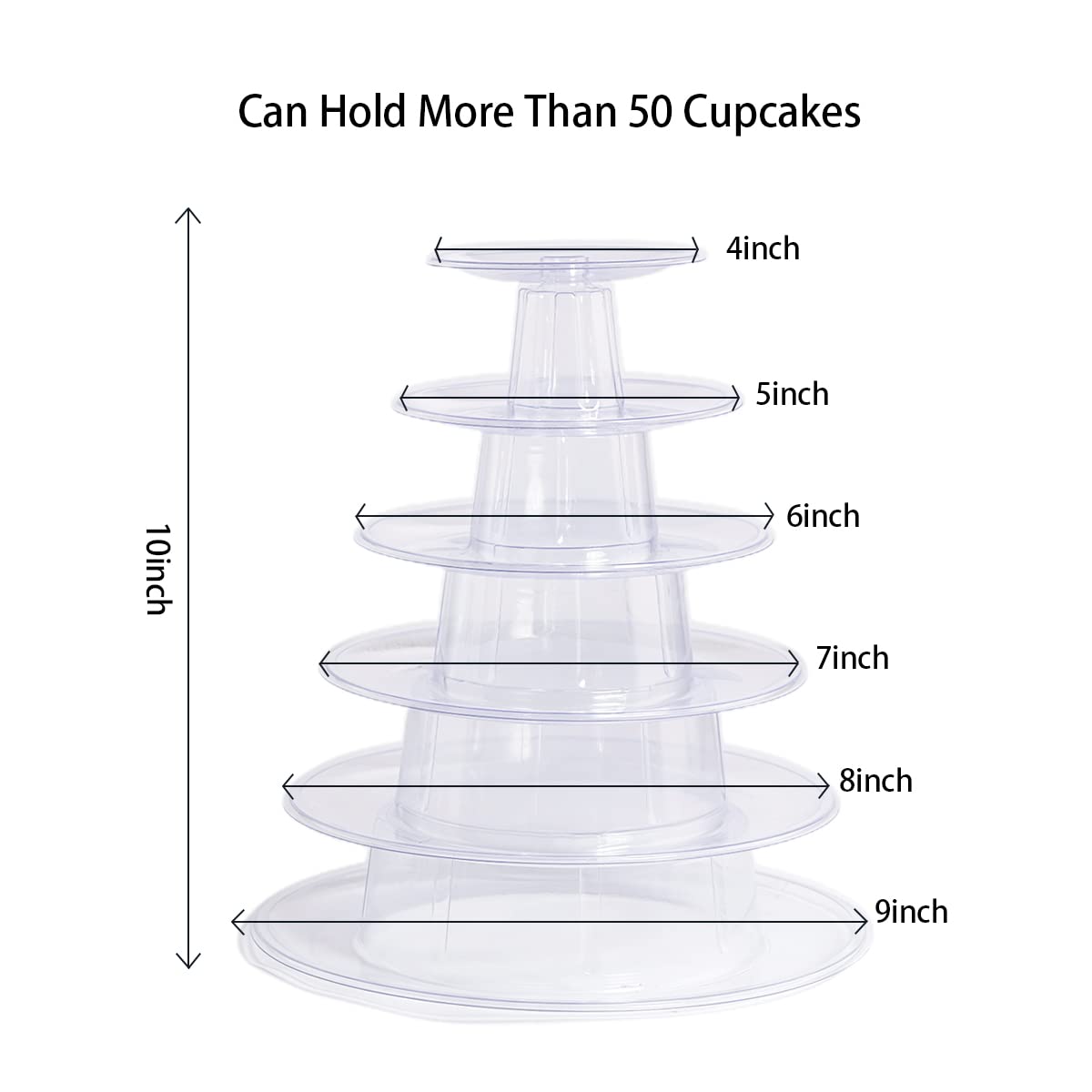 6 Tier Macaron Tower Stand for Wedding Birthday Party,Plastic Display Stand for Cupcake Cake2