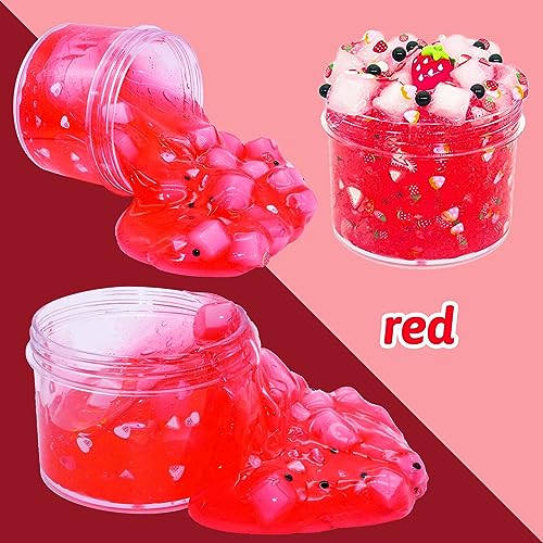 5 Pack Jelly Cube Crunchy Slime, Clear Slime Kit Super Soft and Non-Sticky, Birthday Gift Slime Party Favors for Girls and Boys