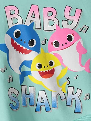 Pinkfong Baby Shark Toddler Girls Crossover Long Sleeve Top Legging Set Blue 5T