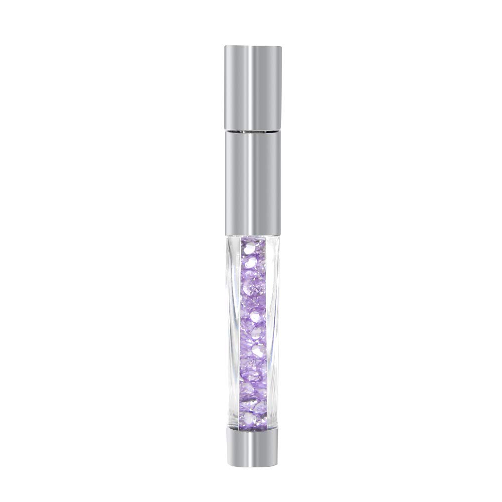 32GB USB 2.0 Crystal Flash Drive Glitter Lipstick Case Shape USB Drive Shining Jump Drive Pen Drive Funny Memory Stick for Gift (32GB, Amethyst)