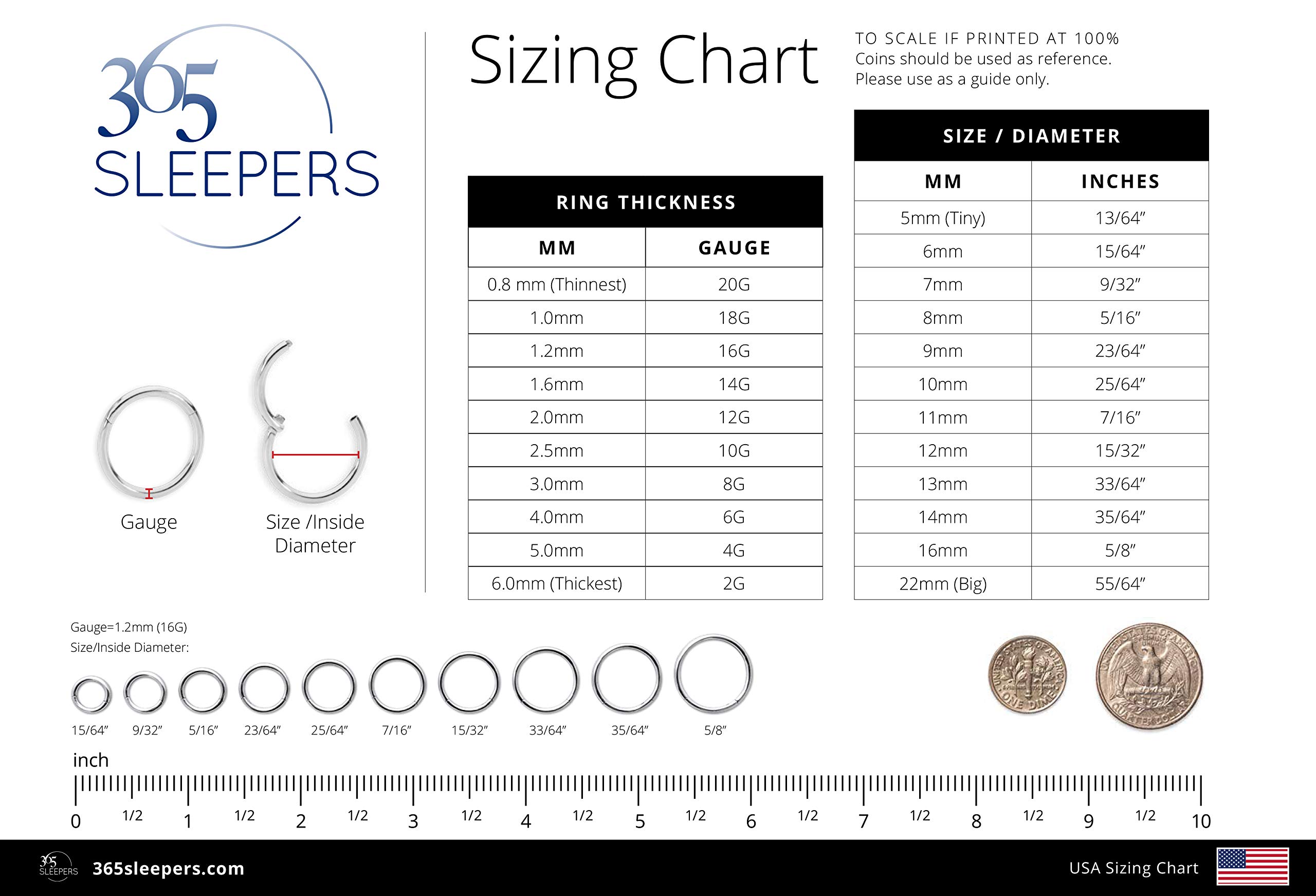 365 SLEEPERS Sterling Silver Hinged Unisex Sleeper Earrings Nose Hoop Segment Ring Hand Made In Australia Nickel Free Hypoallergenic 8mm - 18mm