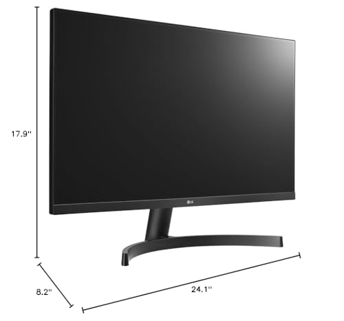 LG 24MK600M-B 24'' Full HD (1920 x 1080) IPS Display with 3-Side Virtually Borderless Design and Radeon FreeSync Technology and Dual HDMI, Black