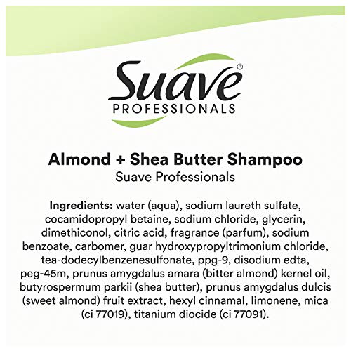 Suave Professionals Moisturizing Shampoo and Conditioner for Dry Hair Almond and Shea Butter Paraben-free and Dye-free 28 oz 2 Count