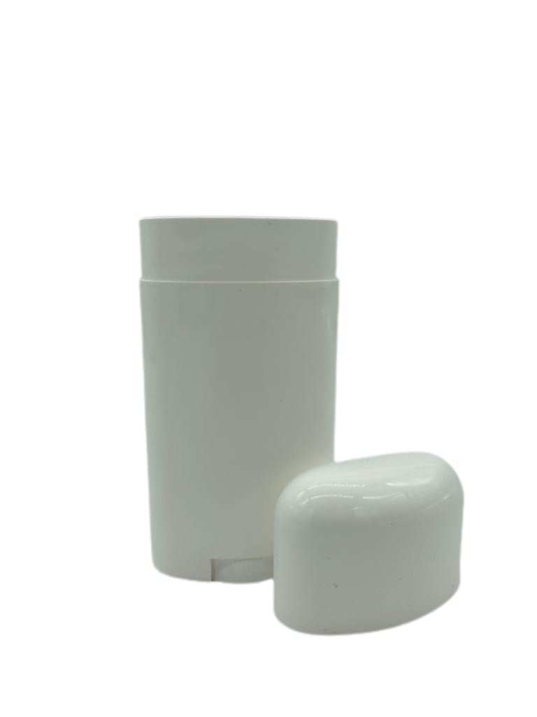 Natural Farms Deodorant Container - Empty - 2.65 Ounce - Twist-Up Refillable Plastic Tube for Deodorants - Cosmetic Crafts - Pack of 3 β Oval Cap