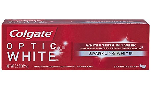 Colgate Optic White Whitening Toothpaste, Sparkling White - 3.5 ounce