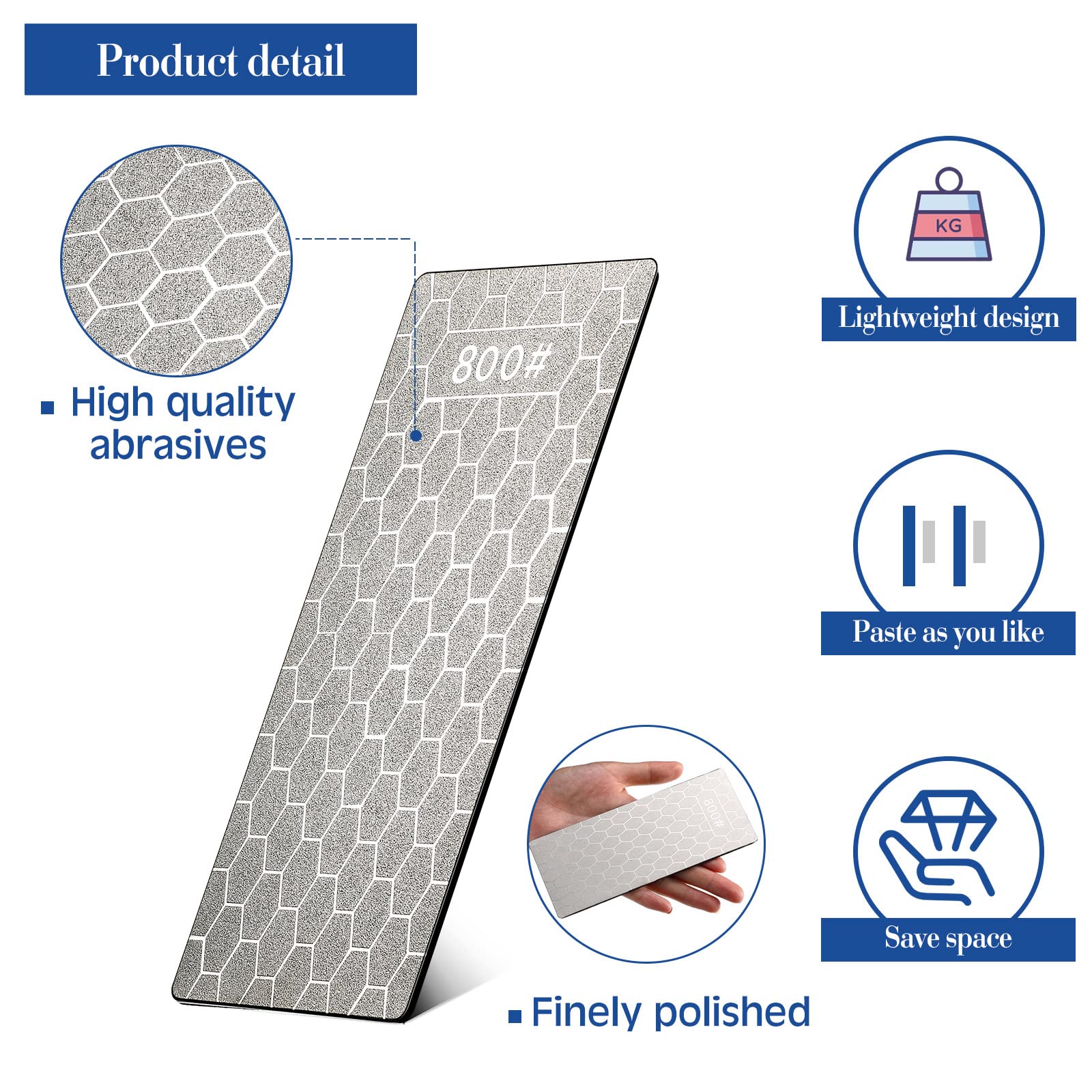 5 Pcs Diamond Sharpening Stone Honing Stone Diamond Stone Lapping Plate Diamond Sharpening Plate Fine Coarse Bench Stone for Kitchen Blade Chisel, 5.9 x 2.48 Inch(200, 400, 800,1000, 1200 Grit)
