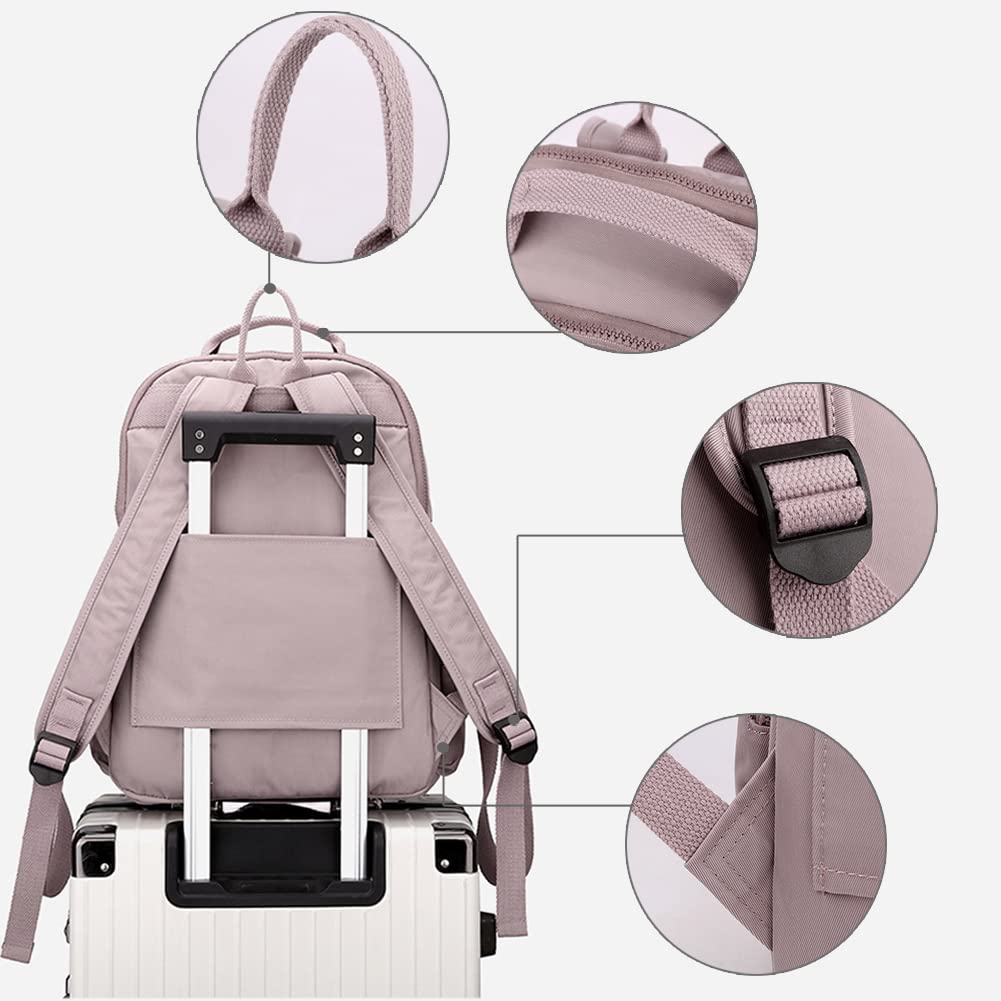 Backpack Purse for Women Casual Nylon Backpack Mutiple Pockets Travel Work Daypacks Blue
