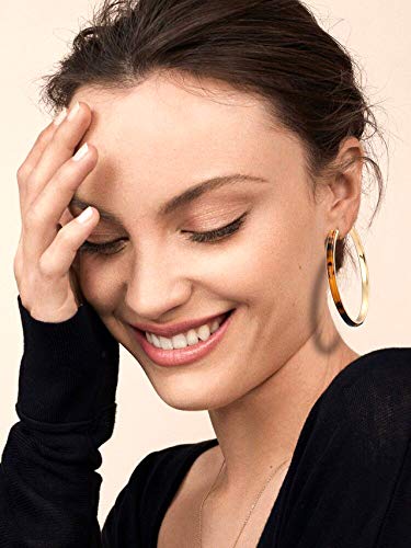 Acrylic Earrings Lightweight Hoop Earrings Statement Resin Drop Dangle Stud Earrings Fashion Jewelry For Women (Tortoiseshell)