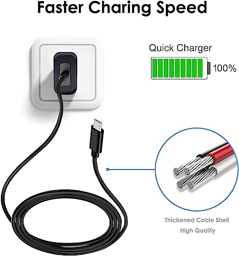 USB C Cable for Beats Flex, Fit Pro, Sony, JBL, Jabra, Bose Sport QuietComfort Earbuds, SleepBuds 2, QuietComfort 45,iPad Pro 12.9/11 2018 Galaxy Ultra S20+S10 S9 Note 10 Tab S4 Charger Charging Cord