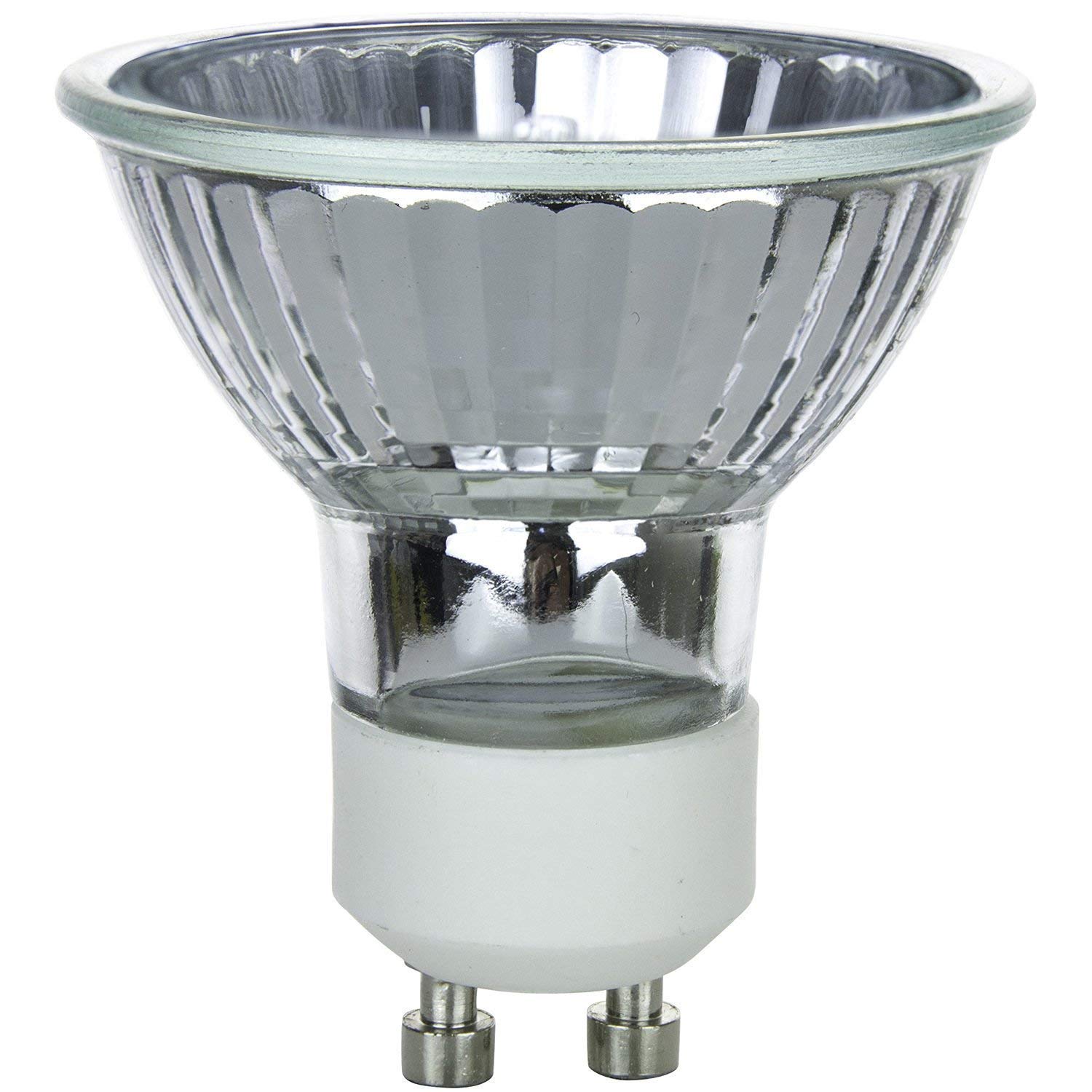 35 Watts Halogen Light Bulb MR16 GU10 Base 35w 120v Reflector Flood Lights for Track Lighting Bulbs and Recessed Cans Spotlights with UV Filter Cover 35MR16/GU10/FL Pack Of 6