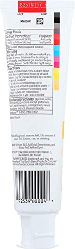Burt's Bees Kids Toothpaste, Fluoride toothpaste, Fruit Fusion, 4.2 oz