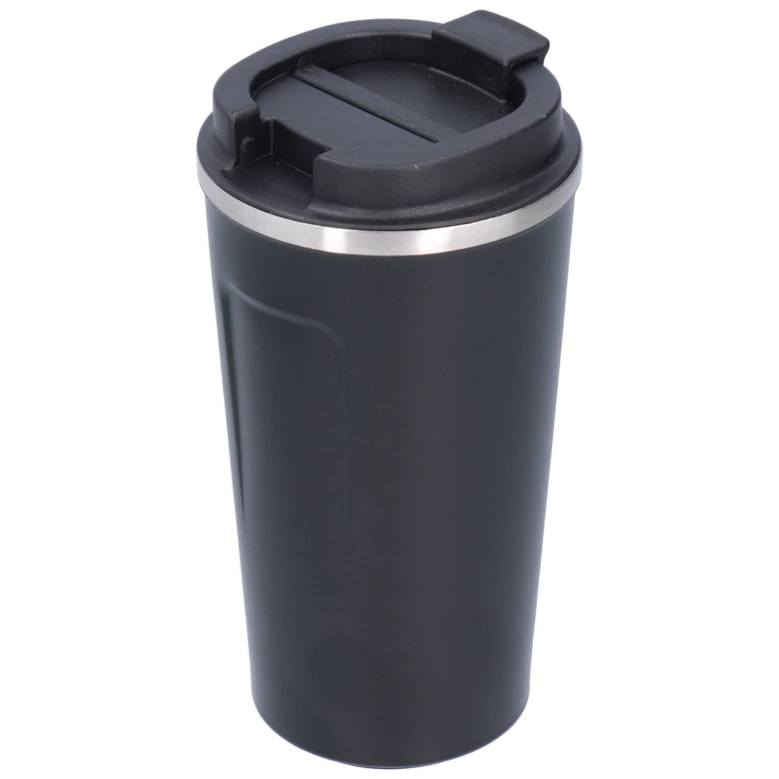 510ML Stainless Steel Insulated Coffee Mug, Coffee Thermos Outdoor with Lid, Vacuum Insulated Office Outdoor Travel Leisure Car Cup(Black)