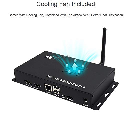 XYGStudy Metal Box (A) Designed for Raspberry Pi Compute Module 4 IO Board, Comes with Cooling Fan, to Build Your Own Raspberry Pi CM4 Mini PC Easily (CM4-IO-BOARD-CASE-A)