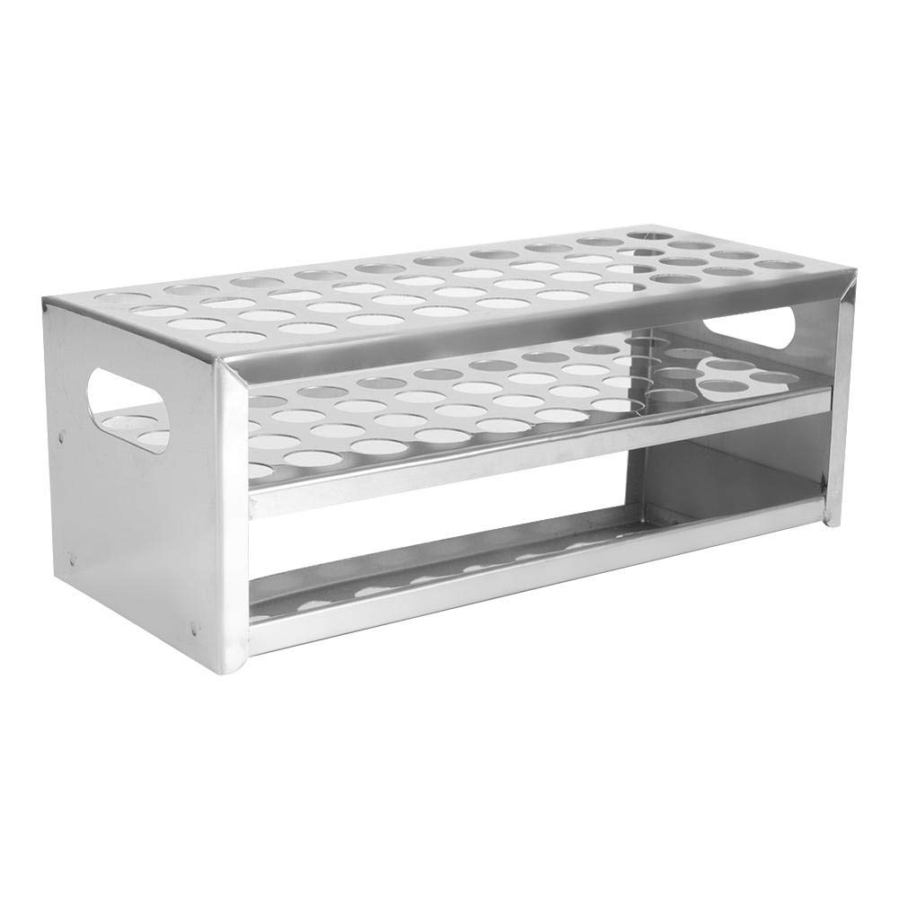Stainless Steel Punch plate Test Tube Rack 40 Holes Large Capacity Lab Test Tube Holder Laboratory Experiment Fixing Accessories(15.5 * 40mm) Tube Racks