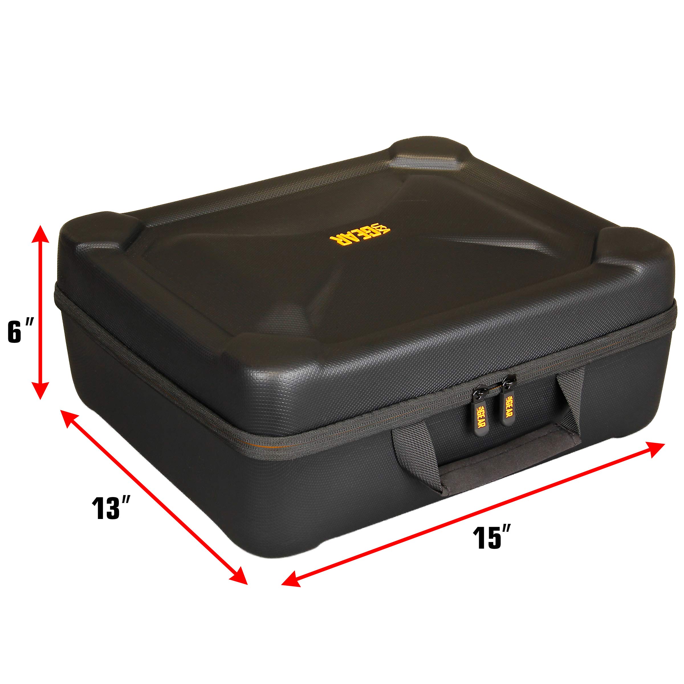 USA Gear HXS Hard Shell SLR Case with Rugged EVA Exterior, Removeable Dual-Layered Foam Tray and Egg-Crate Foam Top Cover - Compatible with Nikon, Canon, Sony, Olympus and More