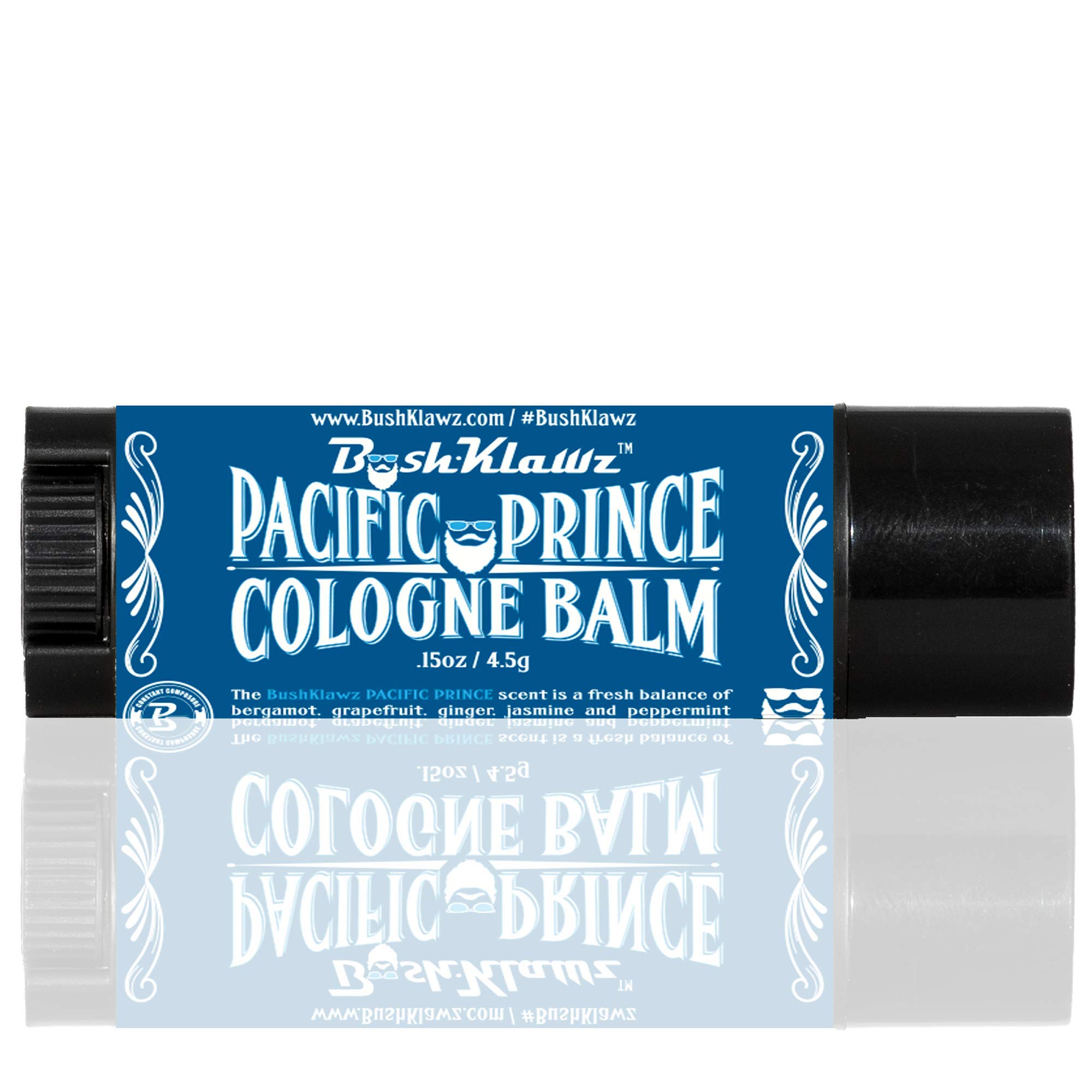 BushKlawz Pacific Prince Travel Solid Cologne Balm - Fresh Midnight Ocean Breeze Aquatic Scent Alchohol Free Travel Size Pocket Cologne Stick Fragrance Gift for Men