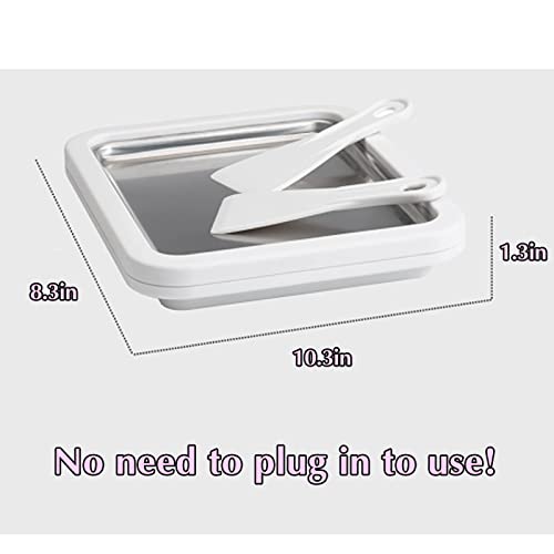 Ice Cream Maker Ice frying machine,Homemade fruit ice stir-frying machine,Unplugged stir-fried yogurt tray, Internet celebrity small household children's ice frying machine, Parent-child interaction, Freezing at breakneck speed,Summer parties,Convenient f