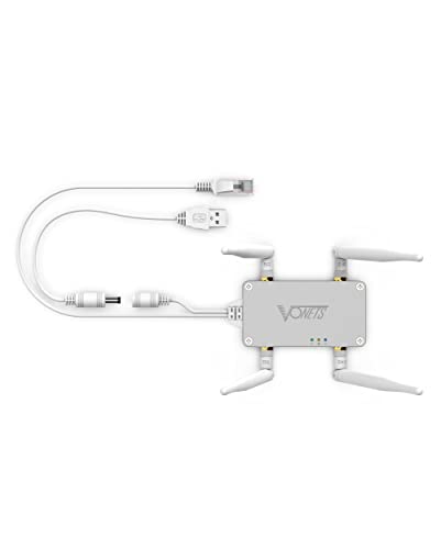 VONETS VBG1200 Industrial Mini Dual Band 2.4GHz/5GHz WiFi Bridge/Router/WiFi to Ethernet Adapter/AC1200 WiFi Signal Range Extender 1 RJ45 Male (10/100Mbps) USB/DC Powered for DVR IP Camera AGV