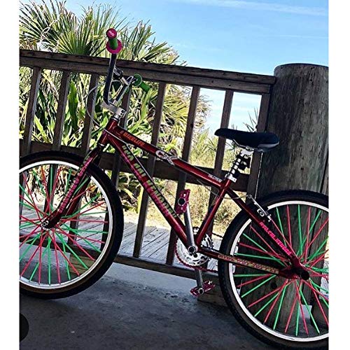 BEEGETTE Bicycle Spoke Skins Wraps BMX MTB Kids Road Mountain Bike Colorful Wheel Decoration-72 Pcs (Pink)