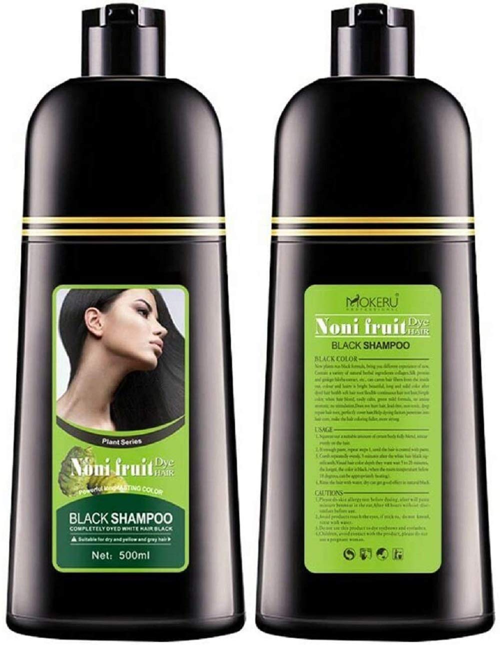 TIFALEX Organic Natural Fast Hair Dye Only 5 Minutes Noni Plant Black Shampoo