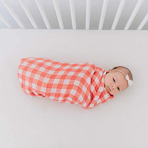 Red Rover Kids Cotton Muslin Swaddle - 47”x 47”- 100% Cotton – Machine Washable – Softer with Every Wash – Playful Designs -Soft, Breathable & Lightweight – Unisex (Picnic)
