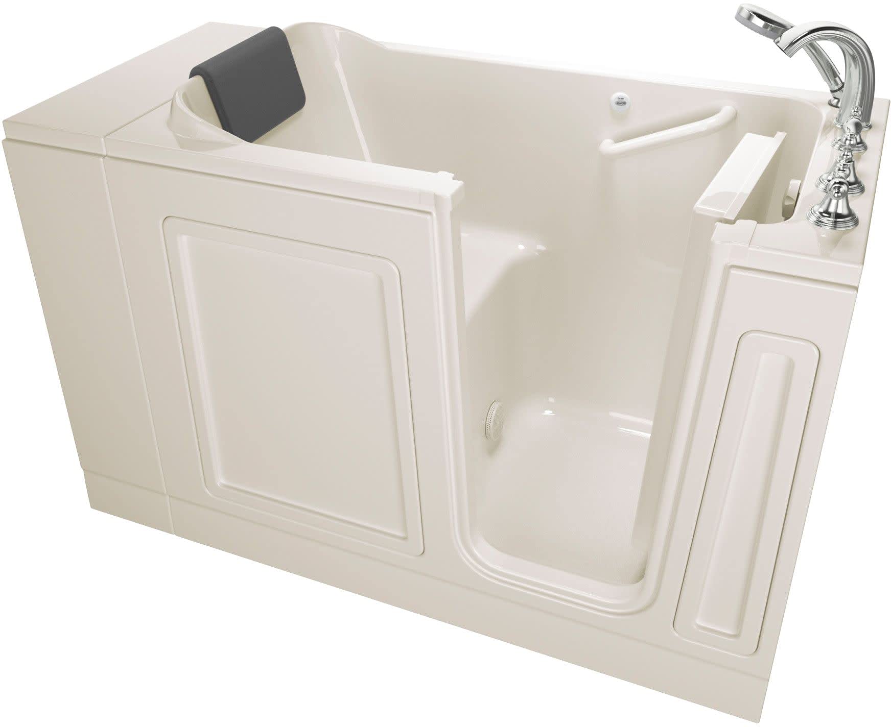 American Standard 2848.119.SRL Acrylic Soaking 28"x48" Right Side Door Walk-In Bathtub in Linen
