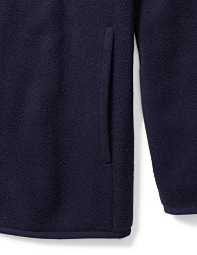 Amazon Essentials Boys' Polar Fleece Full-Zip Mock Jacket, Navy, Medium