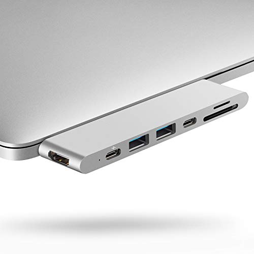 Purgo USB C Hub for MacBook Pro 13 M2 Air 2022/2021-2018, MacBook Adapter with 4K HDMI, 100W PD, 40Gbps TB3 5K@60Hz, USB-C, 2 USB 3.0 and SD/Micro Card Readers