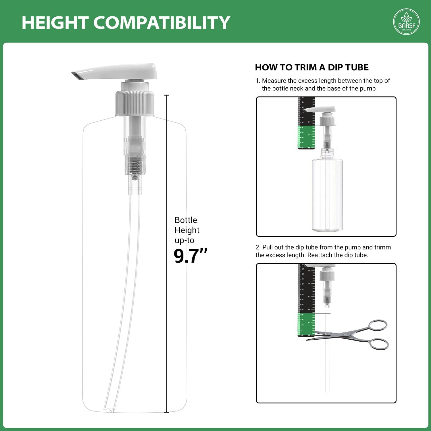 Pump for Shampoo Bottle 33.8 oz - 1-inch Neck Diameter, Suitable for Salon Liter Bottles, Lotion, and Conditioner - Durable Shampoo Pump, Shampoo Bottle Pump