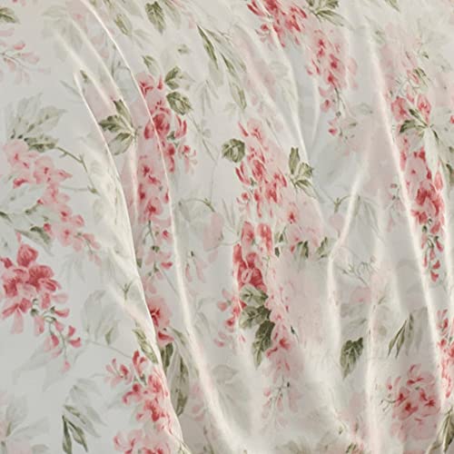 Laura Ashley Home - King Comforter Set, Luxury Bedding with Matching Shams, Stylish Home Decor for All Seasons (Wisteria Pink, King), Blush