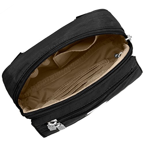 Baggallini womens Rfid Journey Crossbody cross body handbags, Black/Sand, One Size US