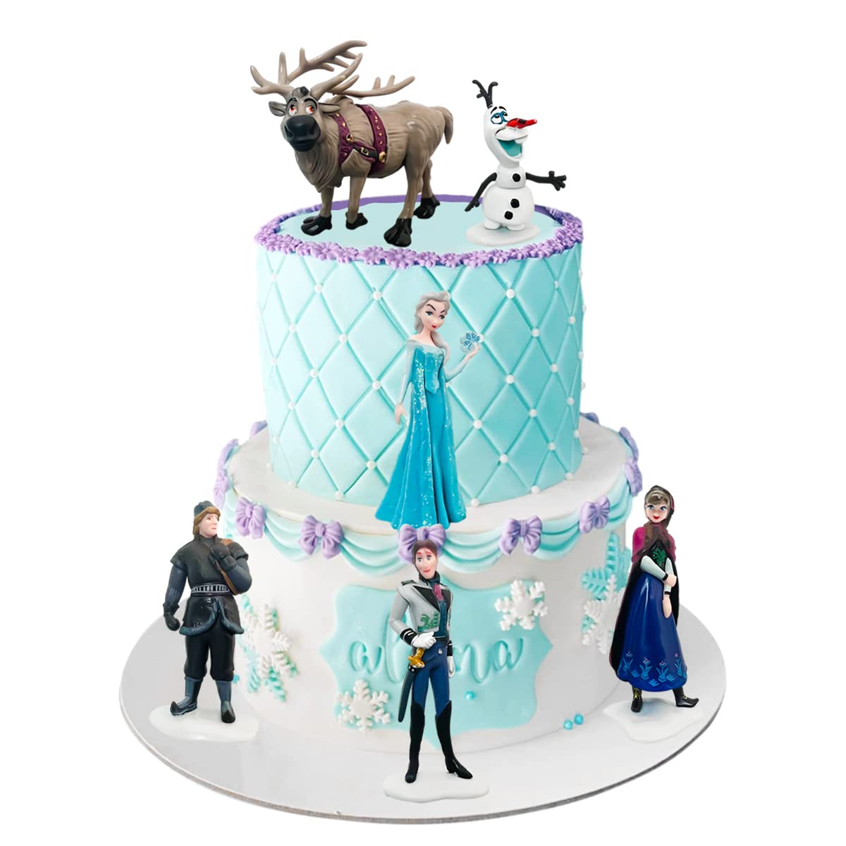 6 pcs Frozen Cake Topper, Frozen Birthday Party Supplies, Kids Birthday Cake Decoration.