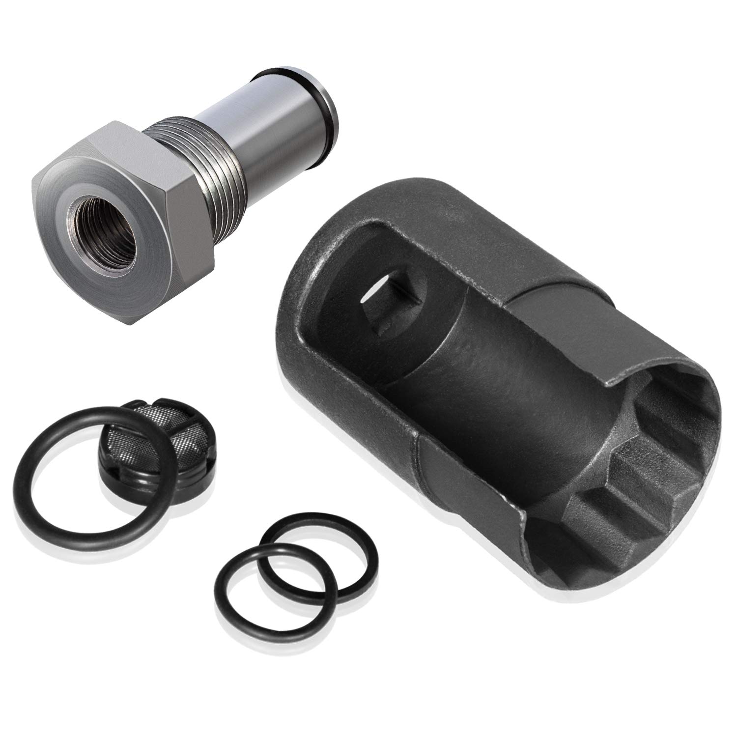 6.0 IPR Valve Socket and Air Test Fitting Tool Kit, Injector Pressure Regulator Valve Socket Kit for 2003-2010 Ford 6.0L E-350/ E-450, Excursion, F-250/F-350/F-450/F-550 Super Duty